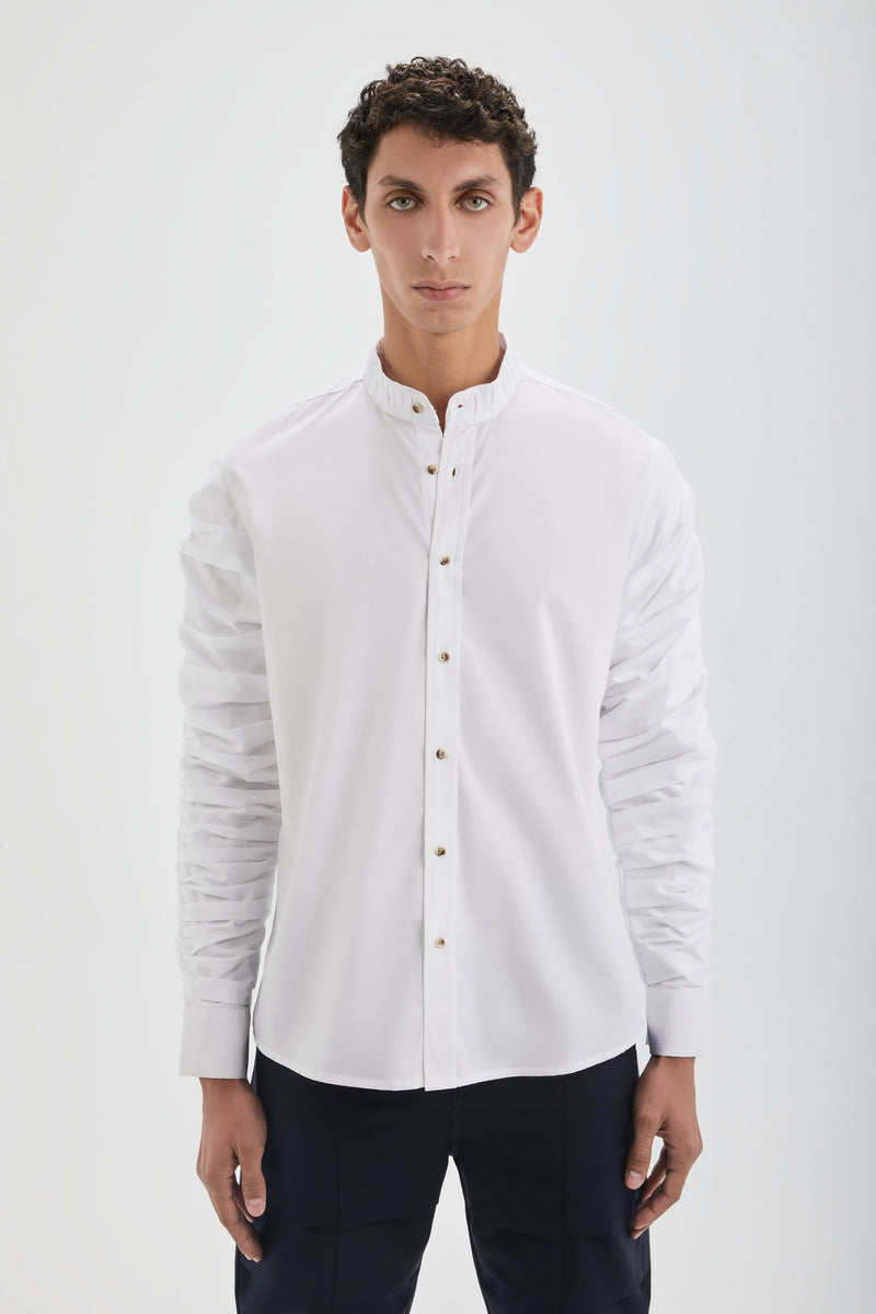 Karim Maher Gathering Mandarin Shirt – UNDERFOUND®